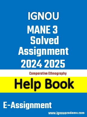 IGNOU MANE 3 Solved Assignment 2024 2025