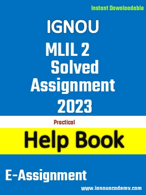IGNOU MLIL 2 Solved Assignment 2023