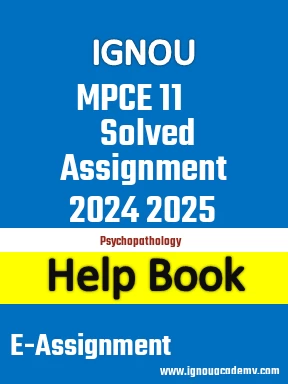 IGNOU MPCE 11 Solved Assignment 2024 2025
