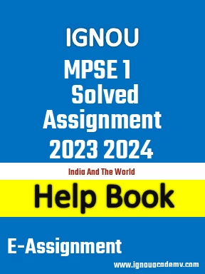 IGNOU MPSE 1 Solved Assignment 2023 2024